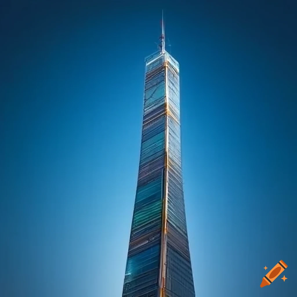 Tall thin high-tech tower with lots air vents on Craiyon