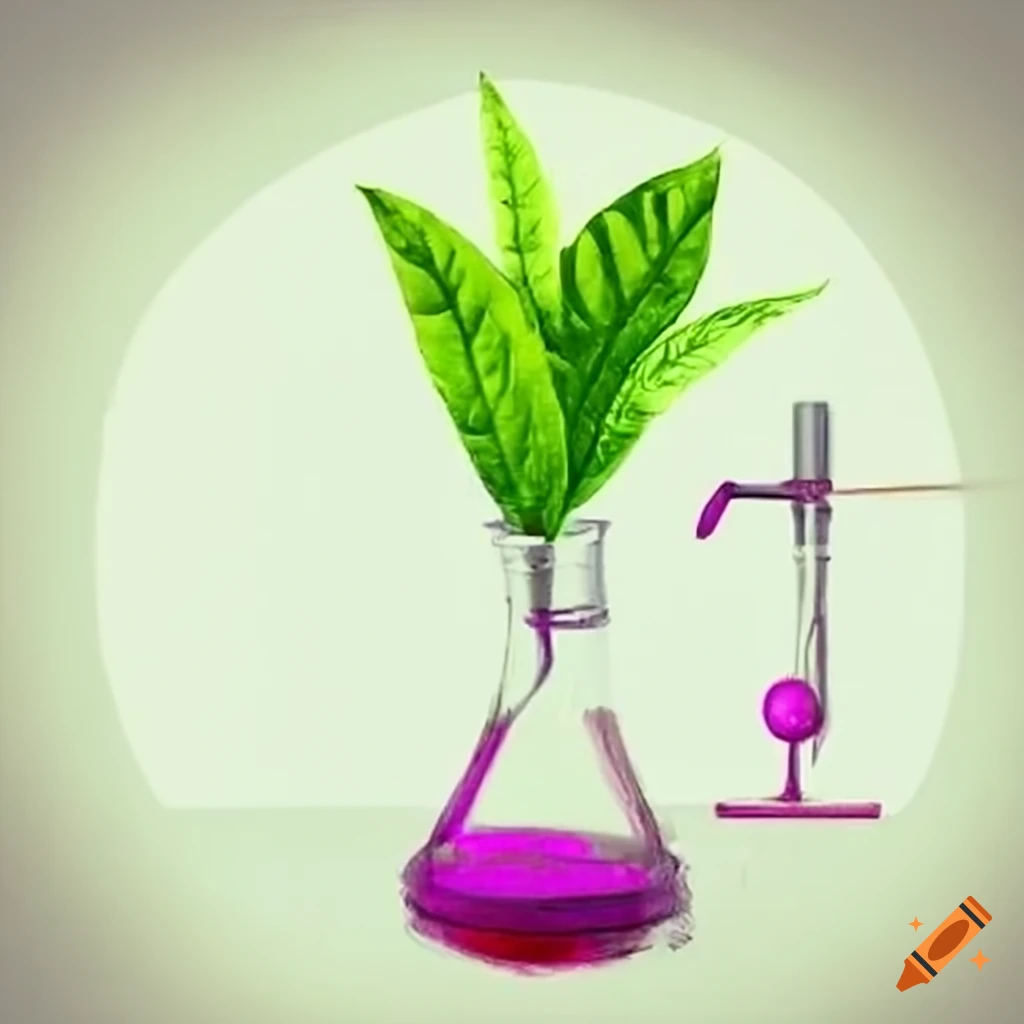 Plants growing in a laboratory