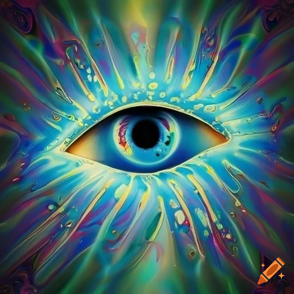 Abstract all-seeing eye on Craiyon