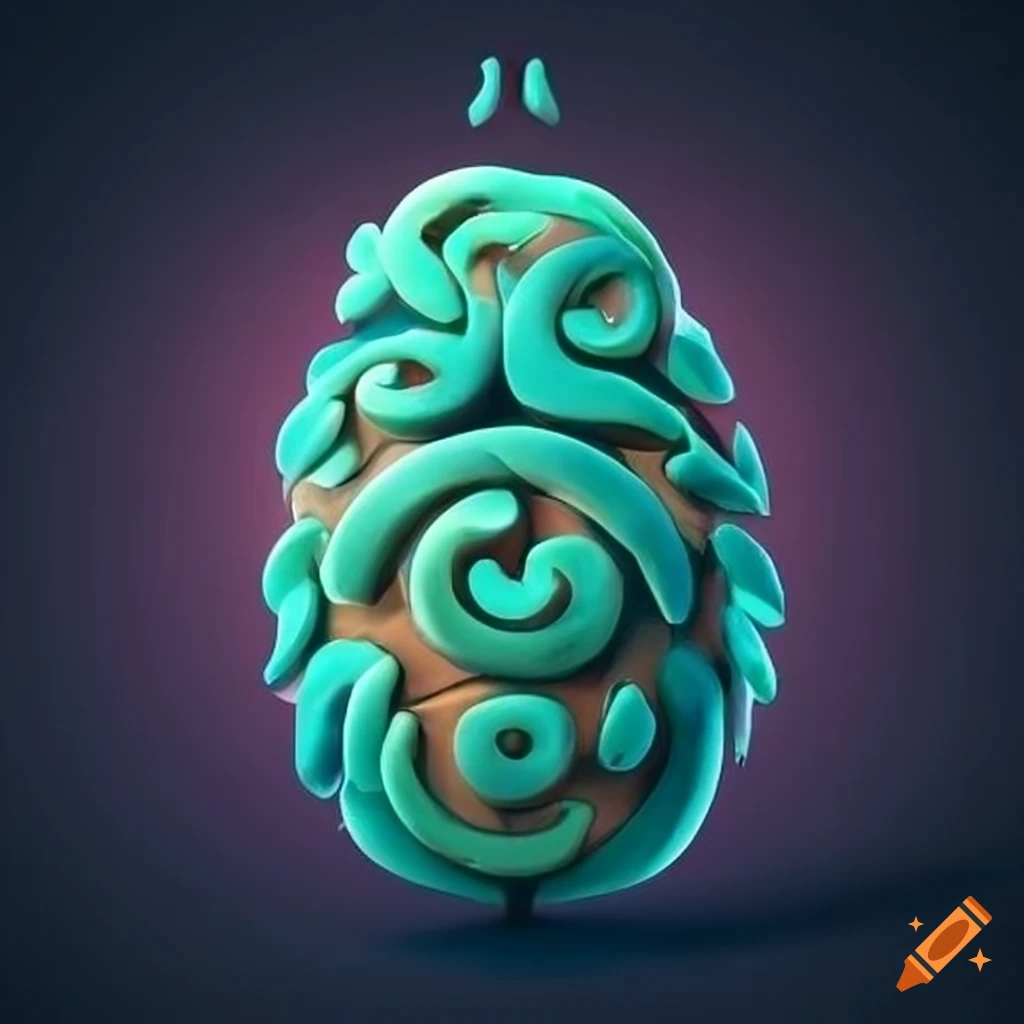 Stylized seed inspired by mayan zodiac signs on Craiyon