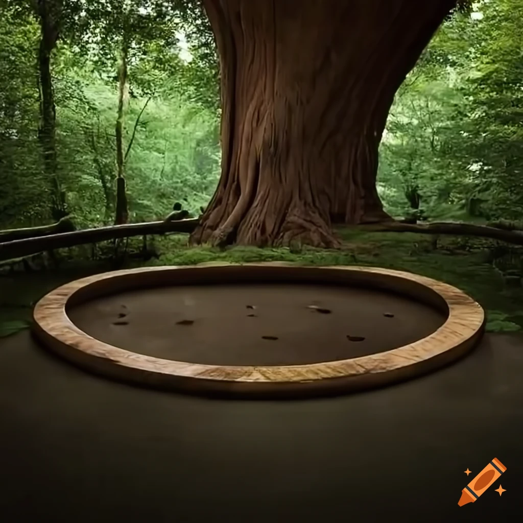 From inside the giant tree there is access to a large semicircular ...