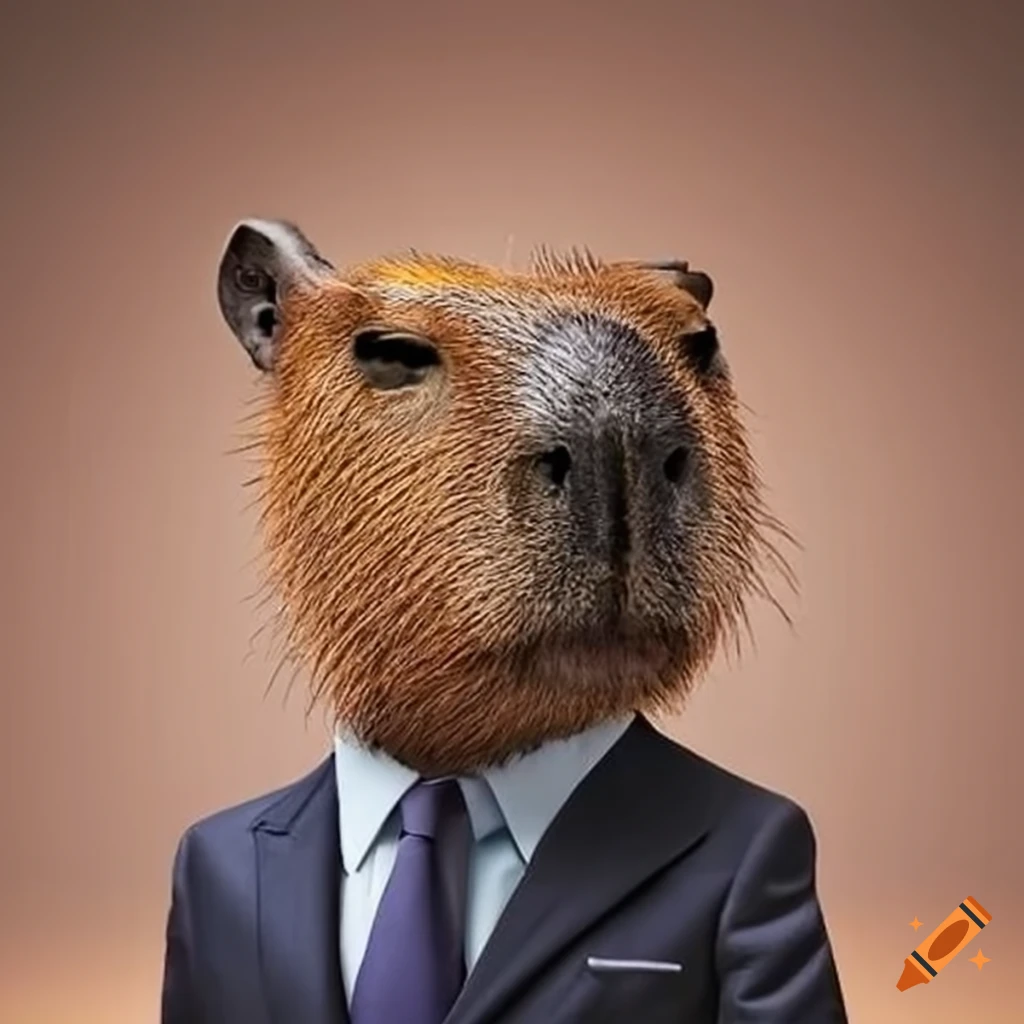Capybara in suit looking lika a ceo on Craiyon