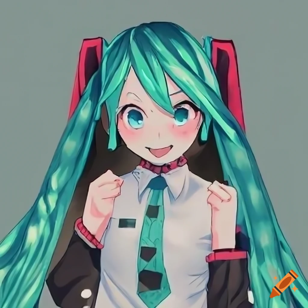 Hatsune miku in the demon slayer art style
