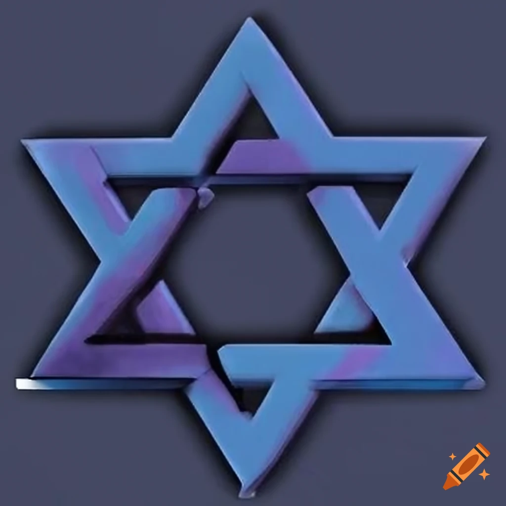 Solid dark blue star of david