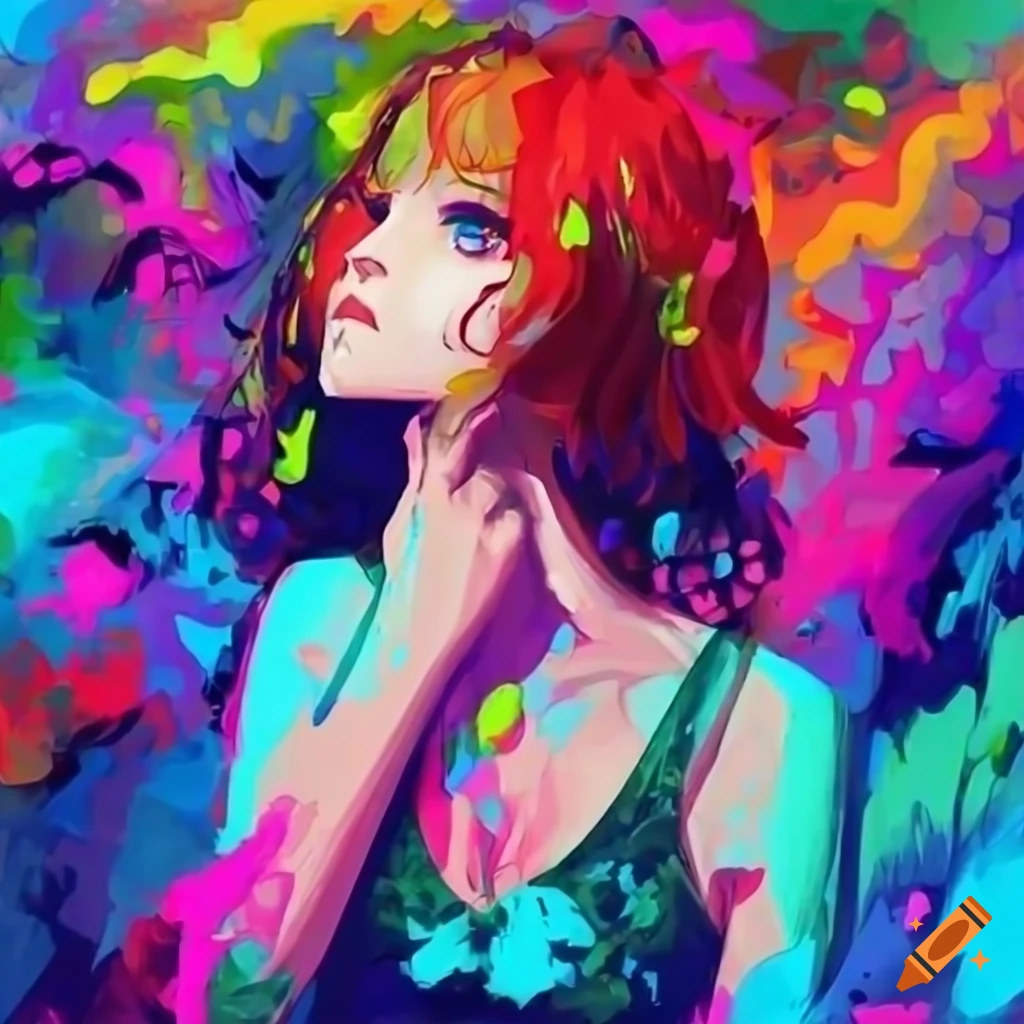 Digital anime character illustration, hand-drawn style on Craiyon