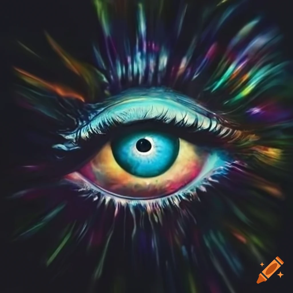 Abstract all-seeing eye on Craiyon