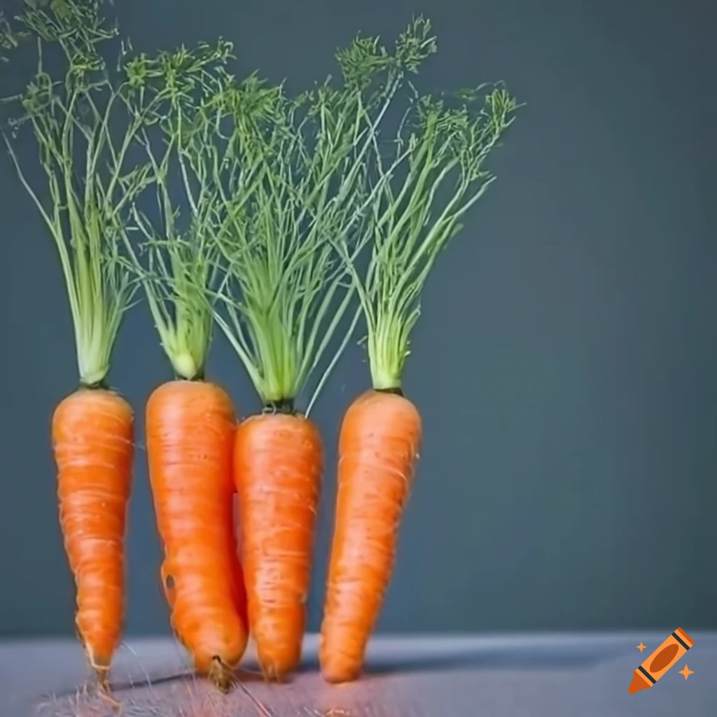 Fresh and beautiful miniature carrots