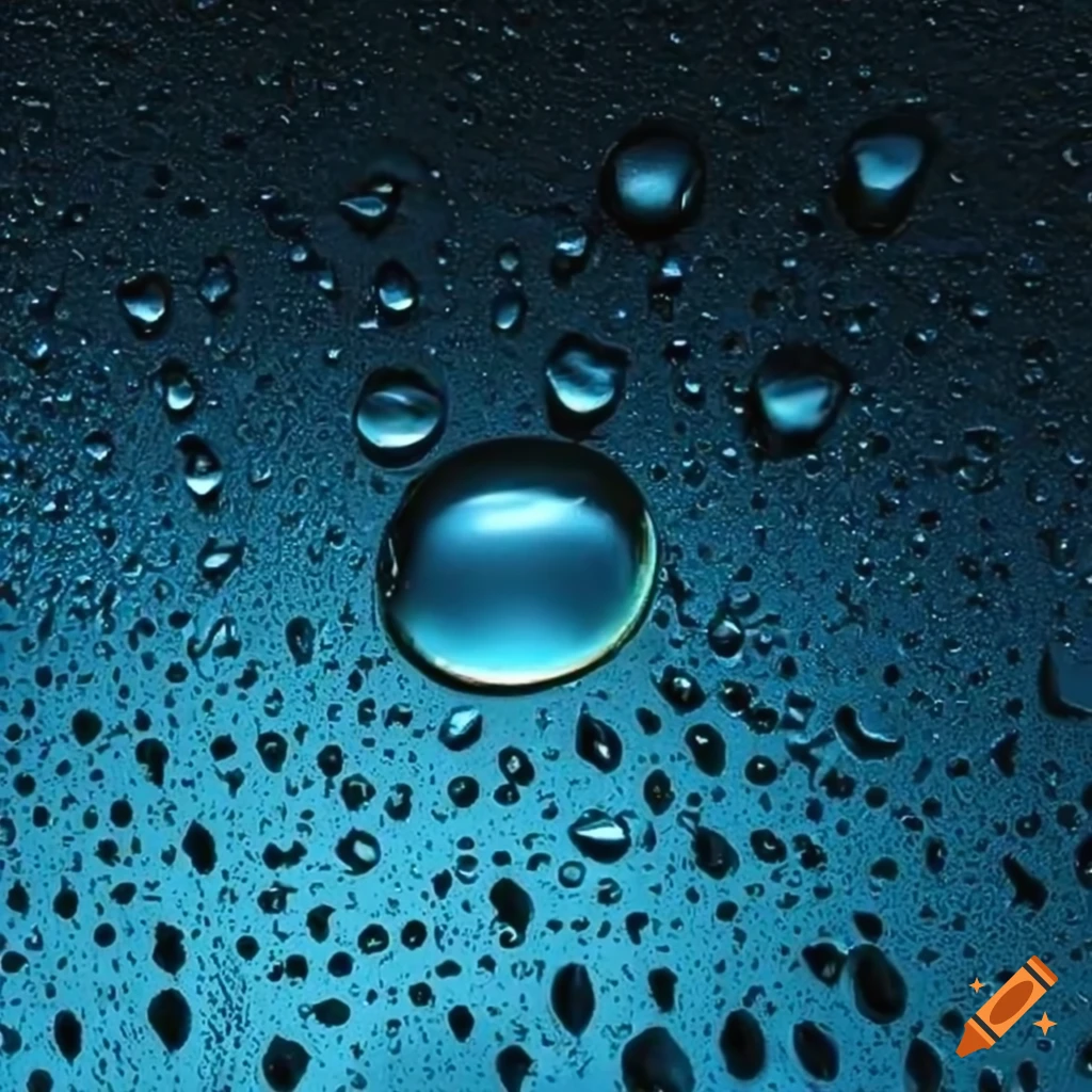 Water drops on surface