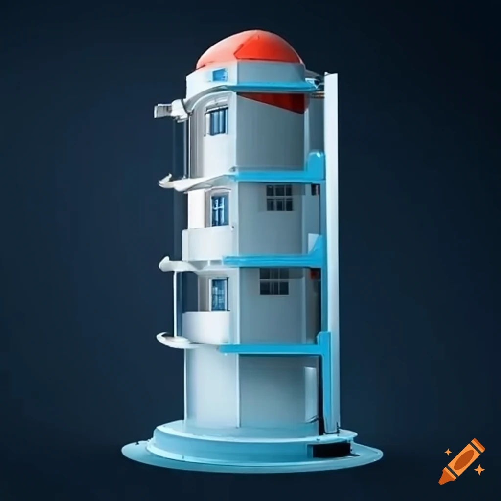 Control tower for manufacturing next to factory with 3 levels - gentle ...