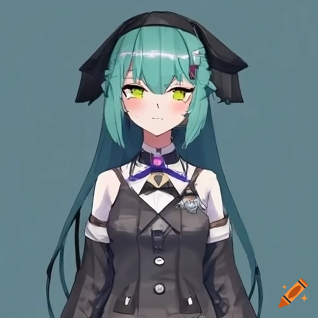 Nijisanji's vtuber finana ryugu. wearing techwear on Craiyon