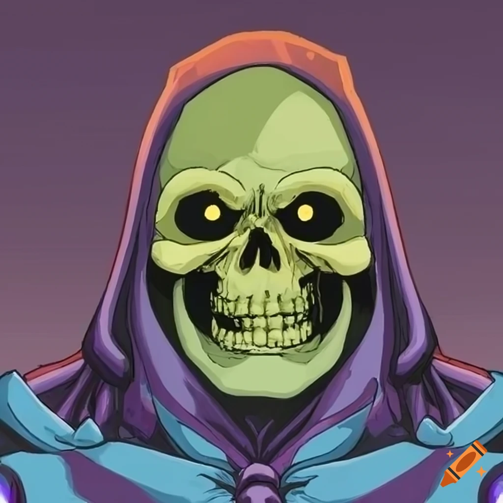 Skeletor in the style of justin schultz
