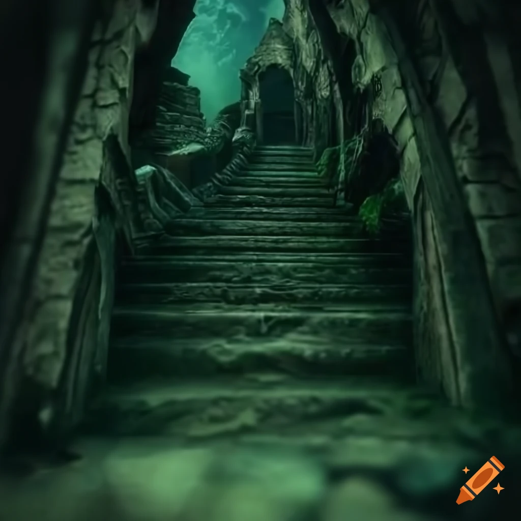 Elven ruins in high detail on Craiyon