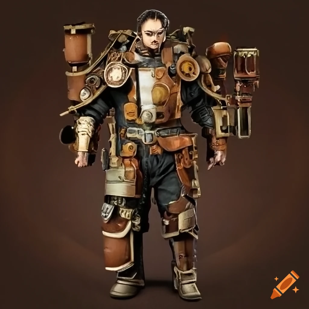 A steampunk exo-armor engineer
