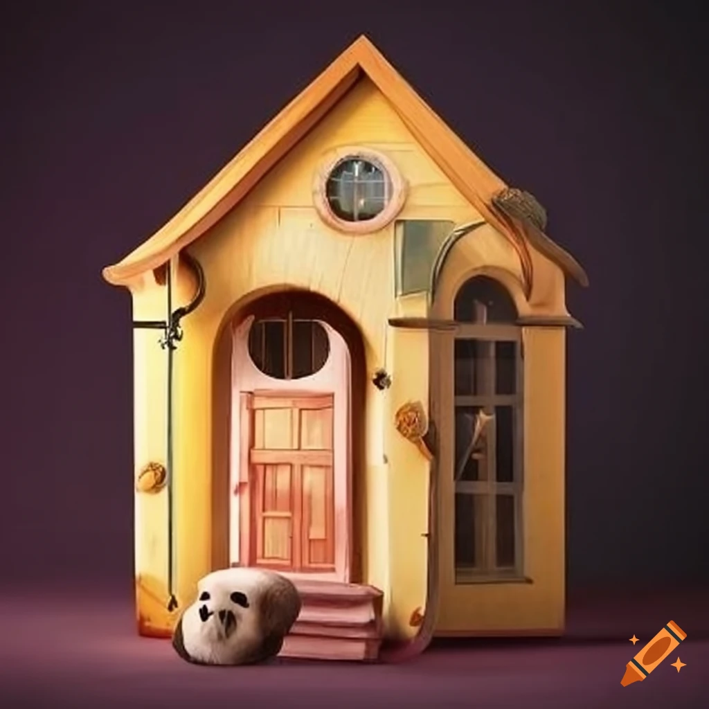 A whimsical dog house on Craiyon