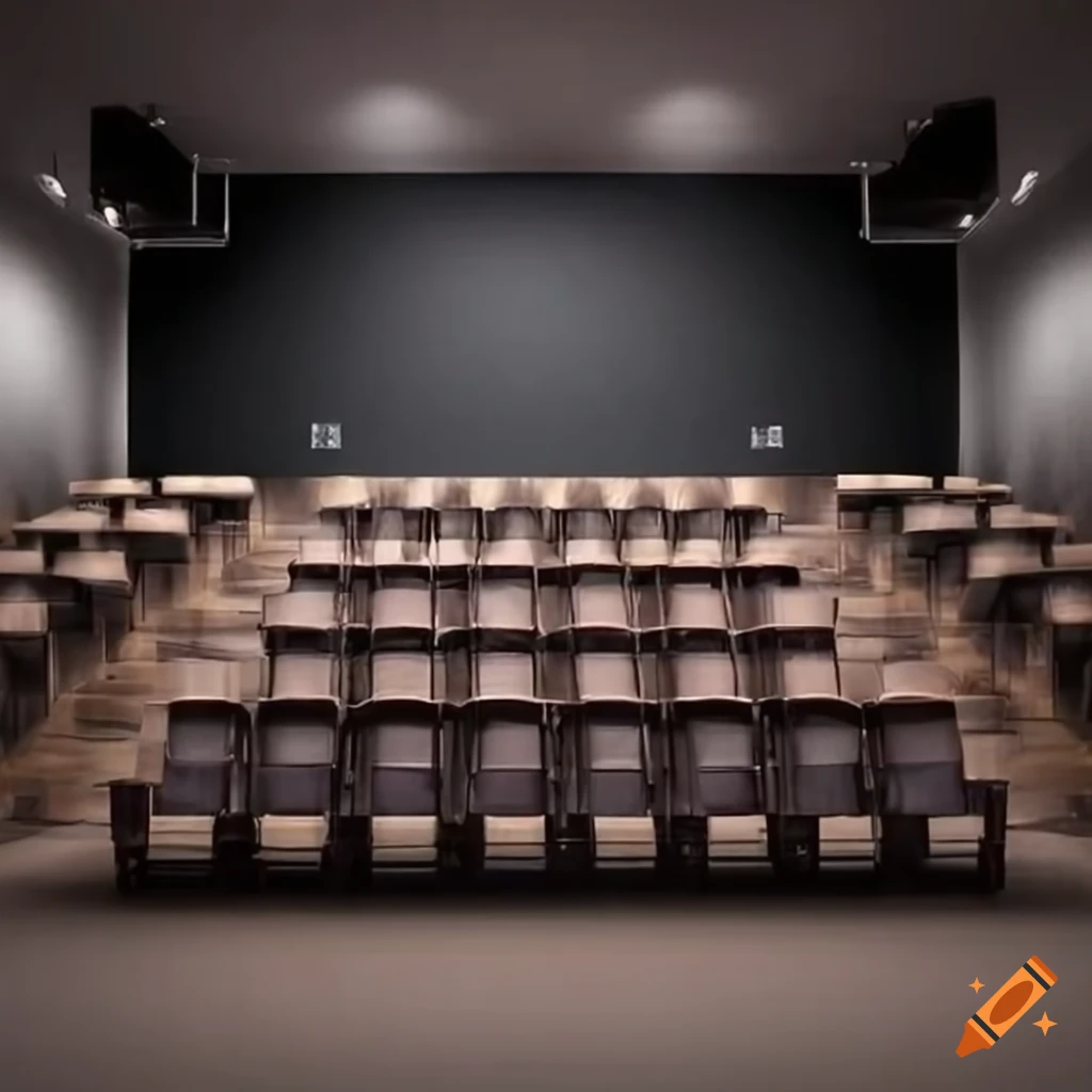 Audience room with 4 step long chairs