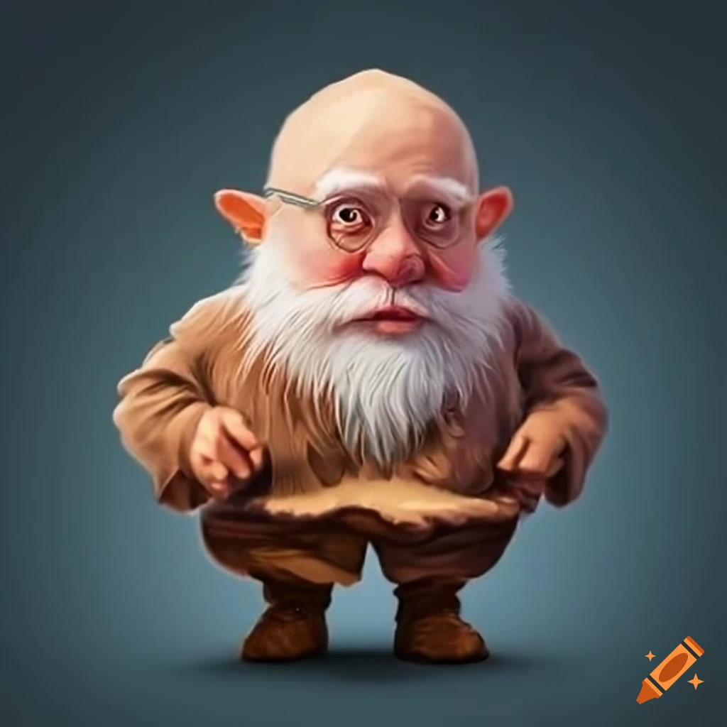 Create the photo of a funny, friendly dwarf