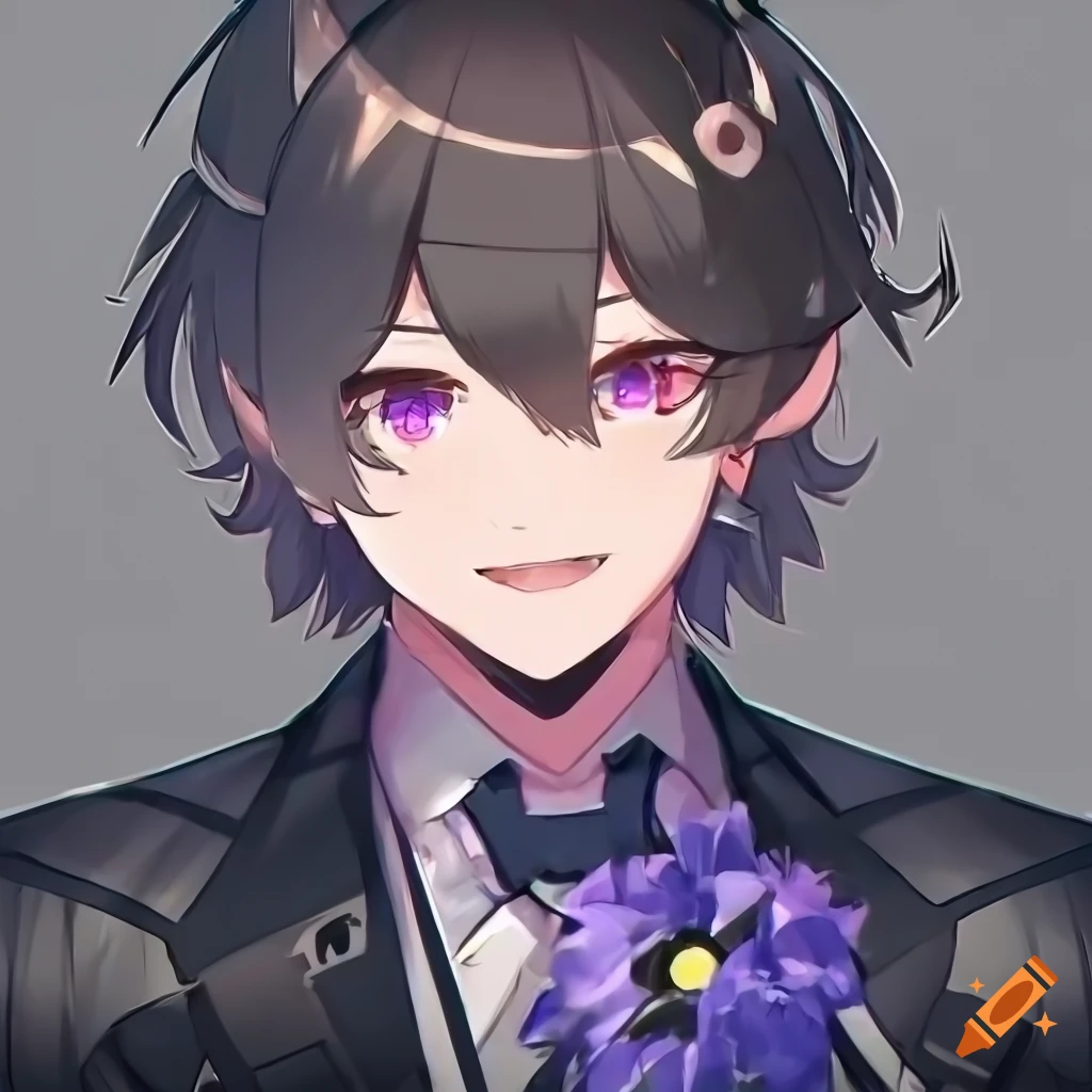 Alban Knox, a youthful and attractive Vtuber from Nijisanji. brown-hair ...
