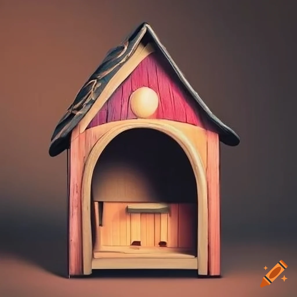 A whimsical dog house