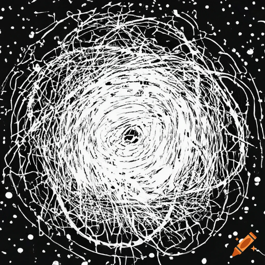 Atom being collided by a particle teleporting sketch on Craiyon