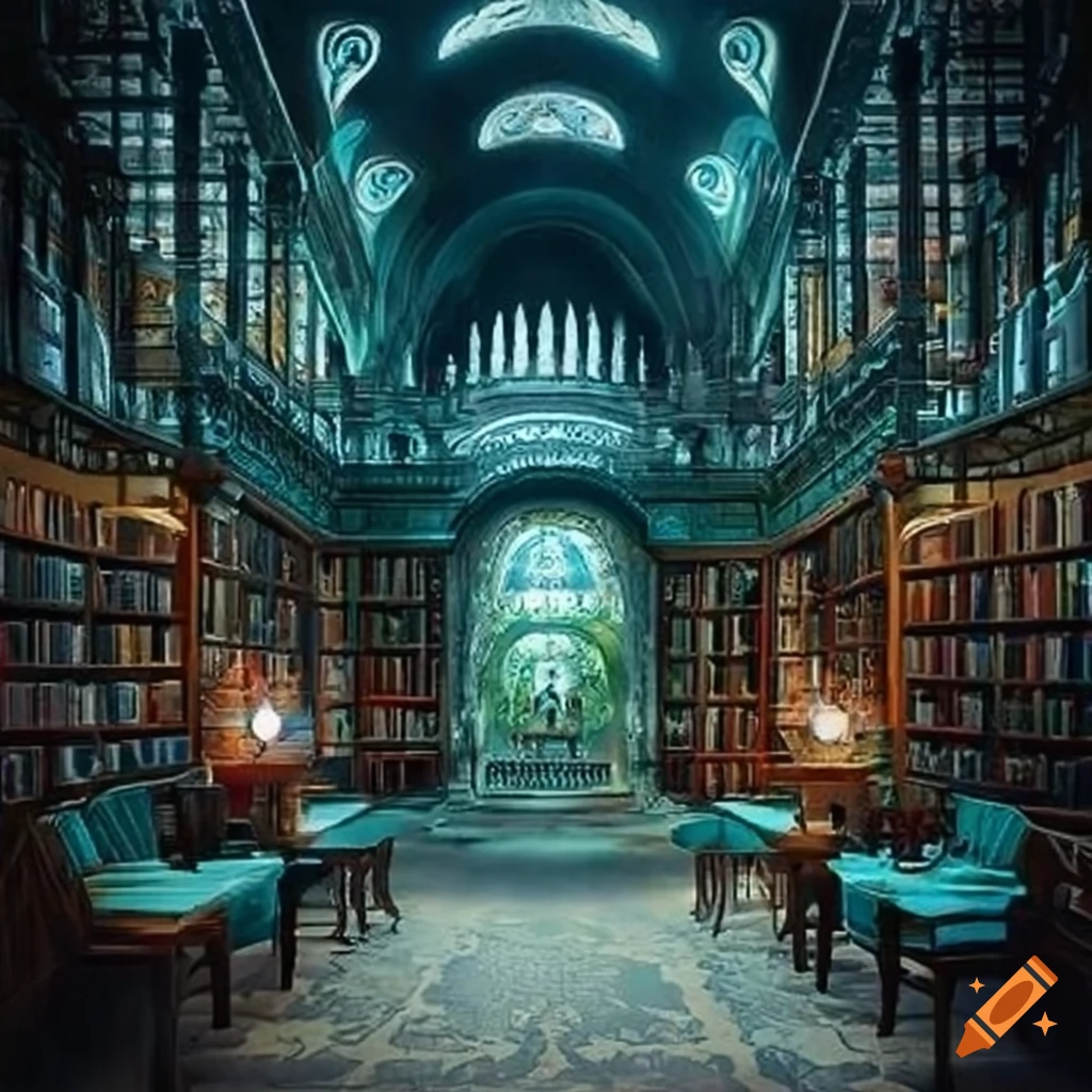 Sprawling fantasy library