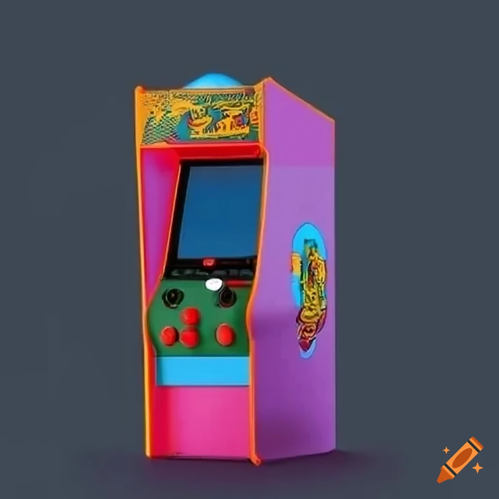 Retro arcade machine with classic games