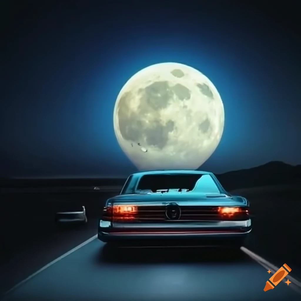 Moon on the car on Craiyon