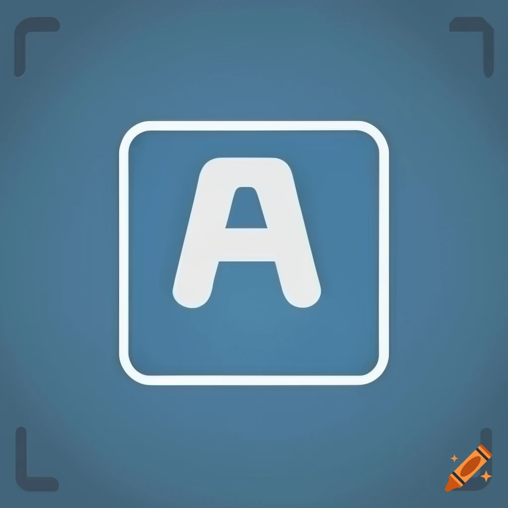 A simple rectangle icon with blue background and alpha letter