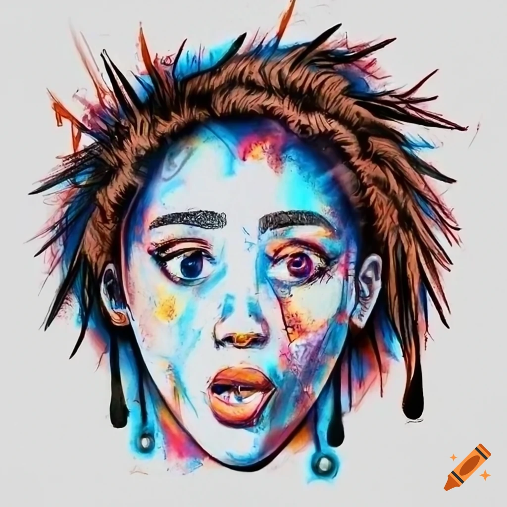 Just a drawing of a graffiti on paper