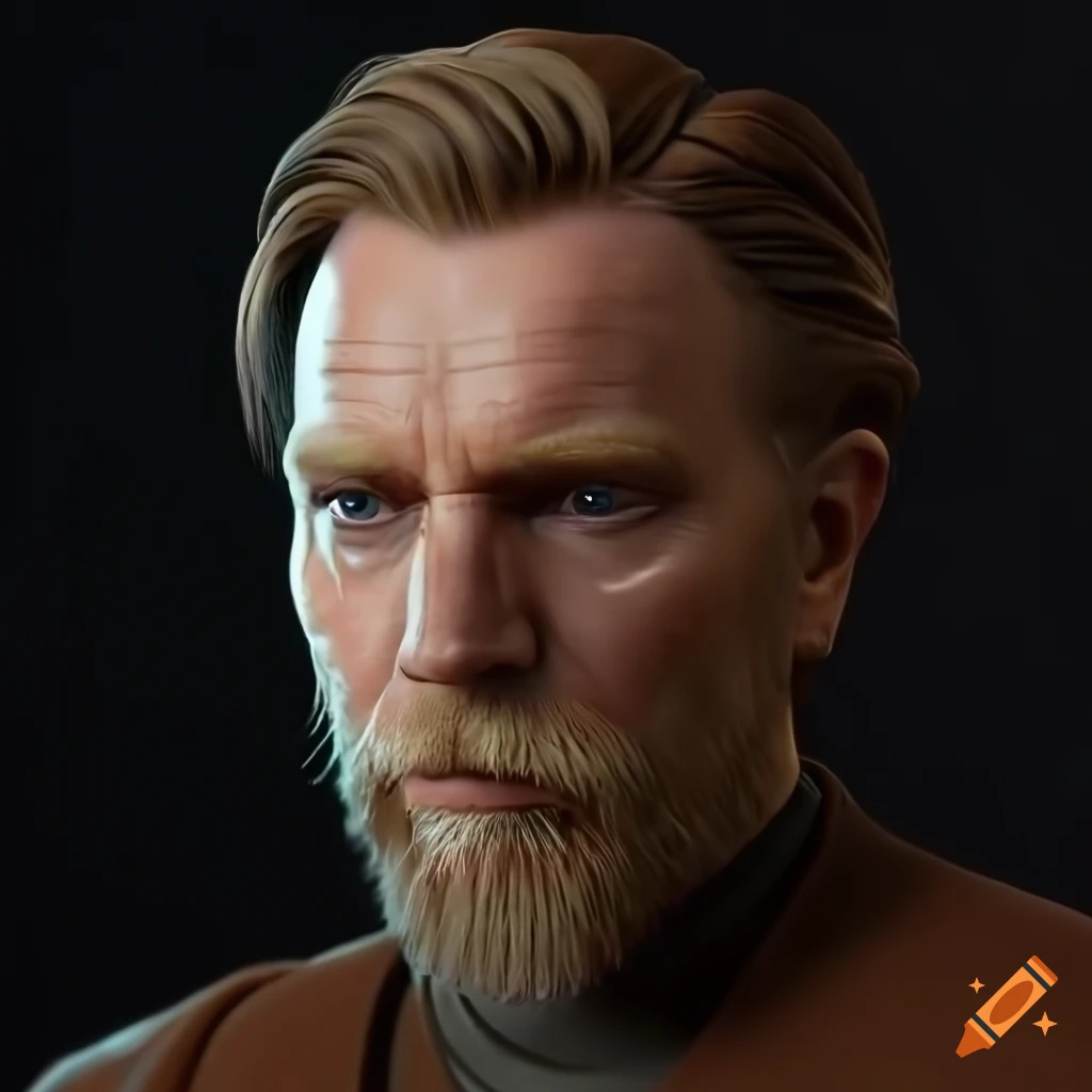 (( A medium shot photography Of Ewan McGregor as Obi-Wan Kenobi ...