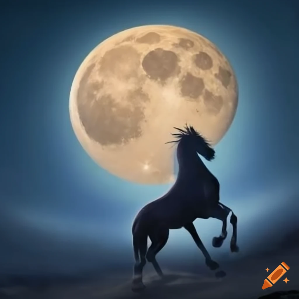 Horse on the moon on Craiyon