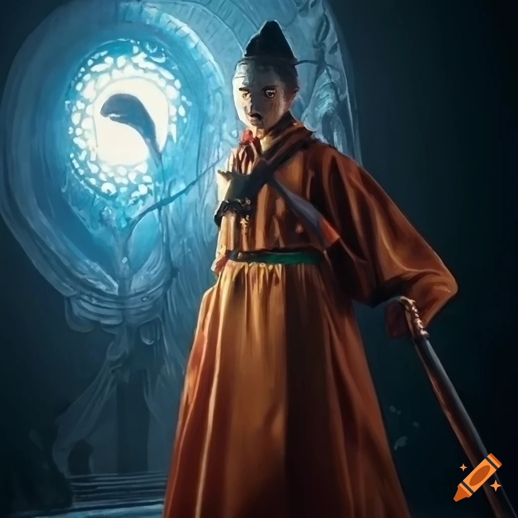 A kuni purifier from legend of the five rings on Craiyon