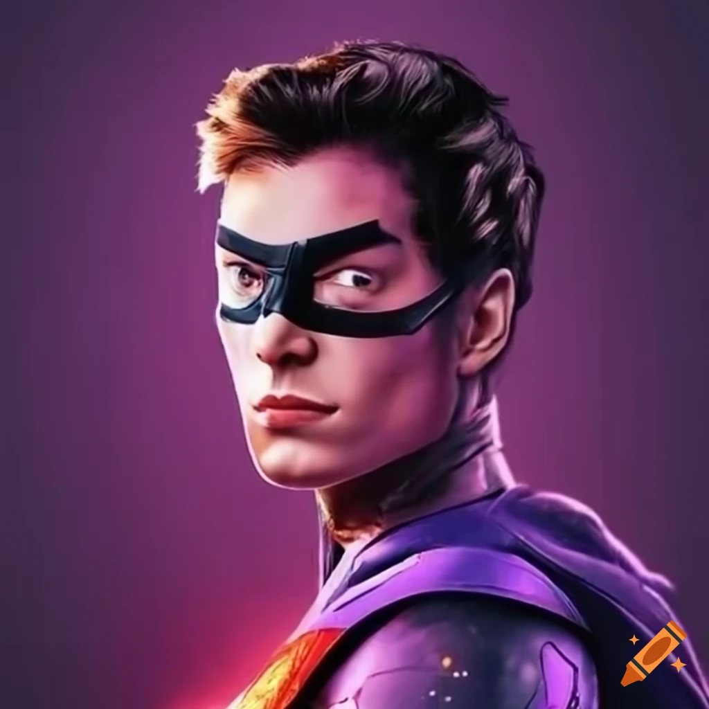 A instagram logo for channel name : super hero story