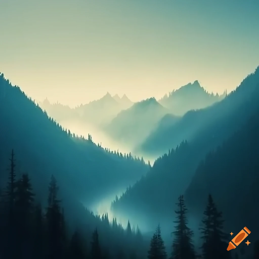 Mountain, fog, bright, hd, nature, trees, daylight