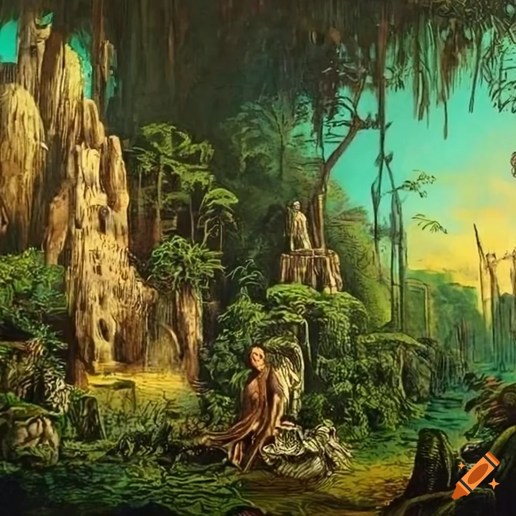 Jungle landscape panorama by mexican artist francisco eppens helguera ...