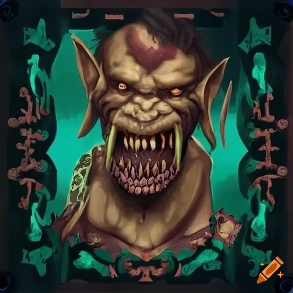 A shirt for cards of the orc board game on Craiyon