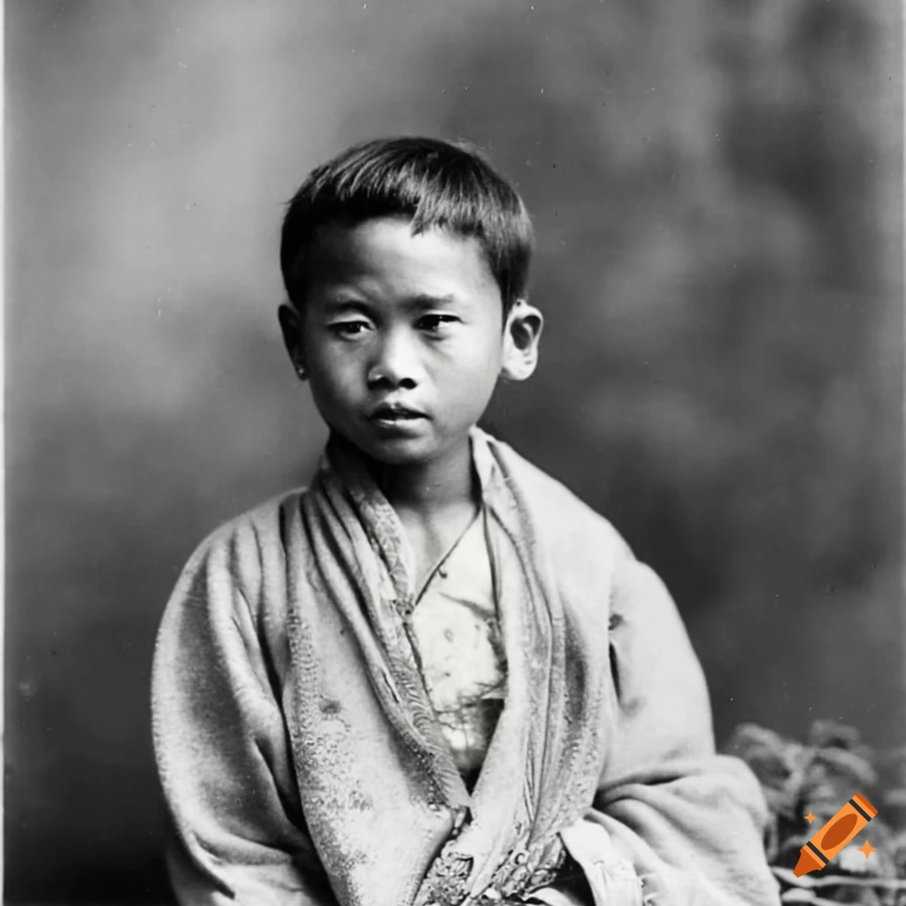 Myanmar boy at 1900 on Craiyon