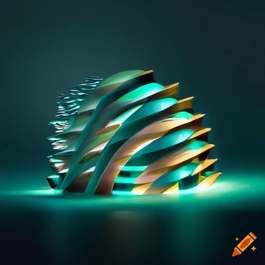 Generate an image of a biophilic pavilion that showcases a mesmerizing ...