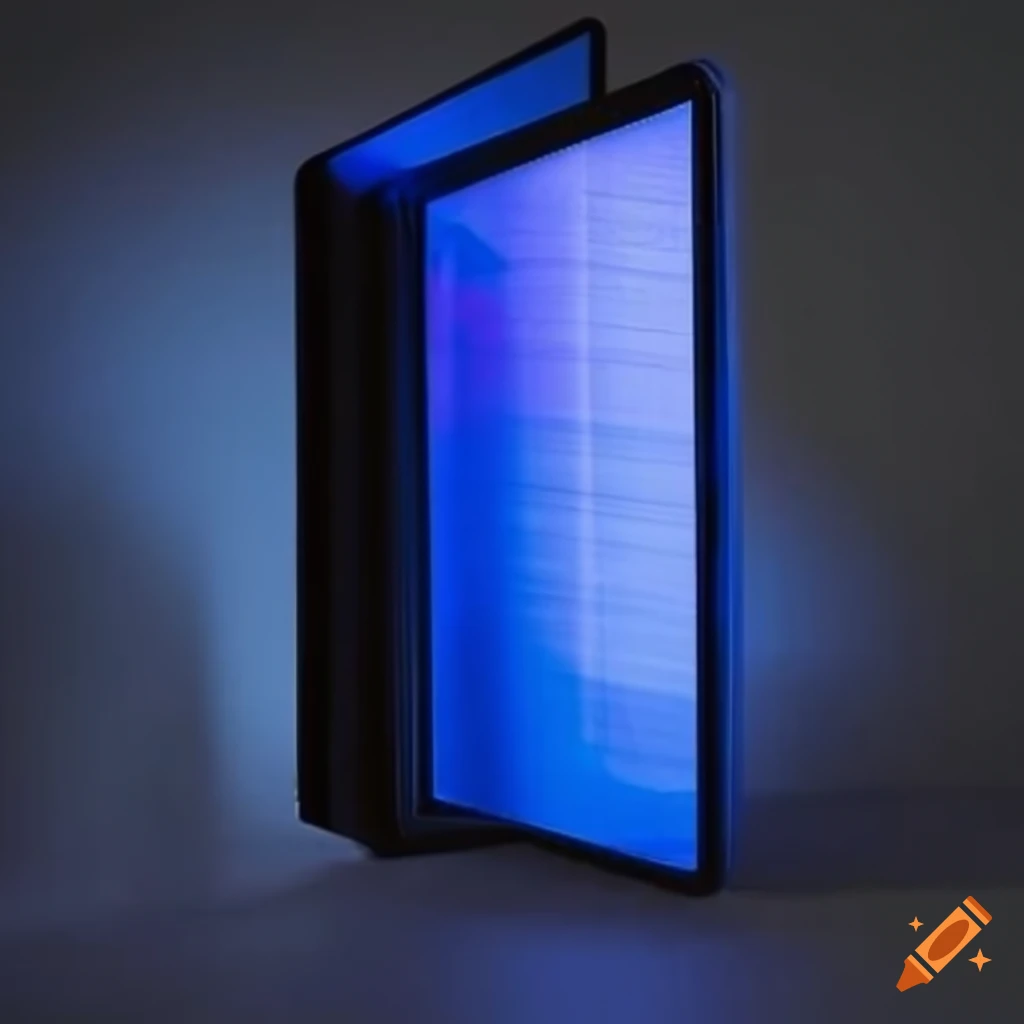 A modern e-book with translucent pages on Craiyon