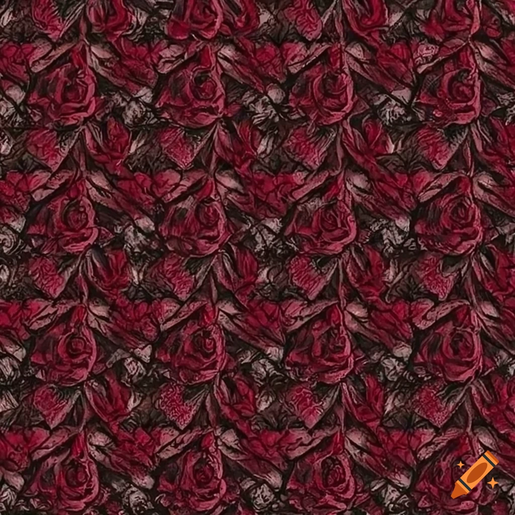 A pattern that contains rose thorns on Craiyon