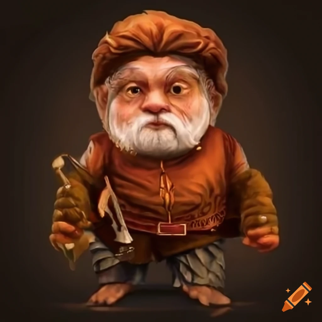 Create the photo of a funny, friendly dwarf