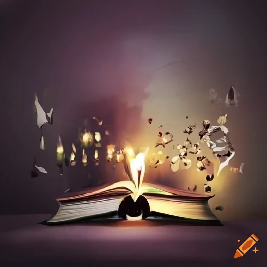 Ein werbebild für eine bücherparty mir hellgrünem hintergrund