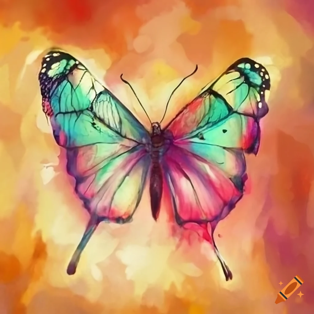 Cover page of butterfly on Craiyon