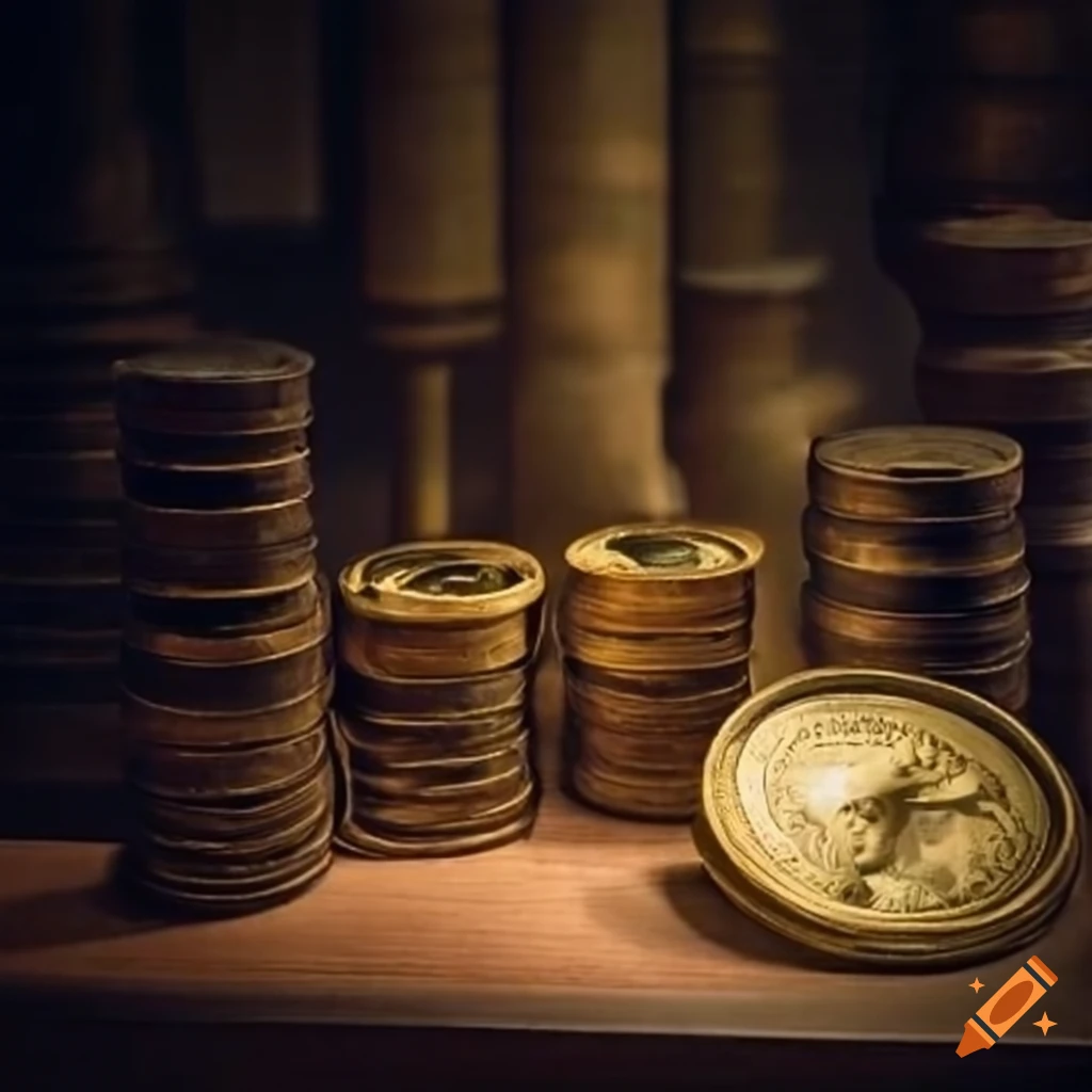 18th century counting money on Craiyon