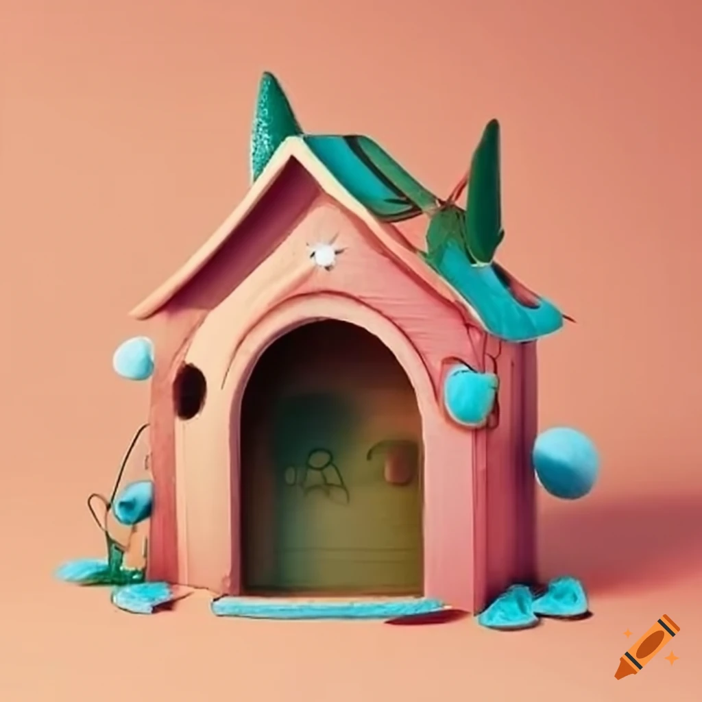 A whimsical dog house