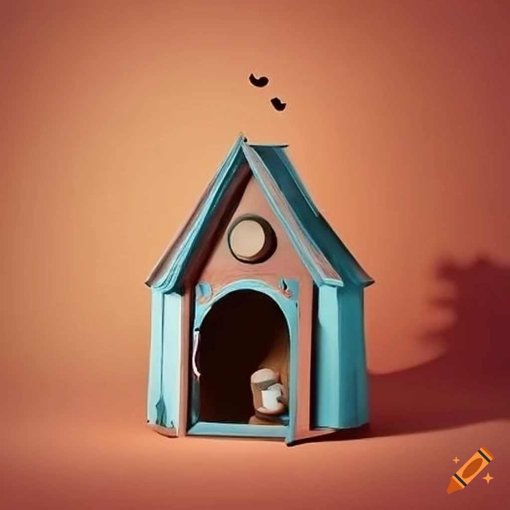 A whimsical dog house