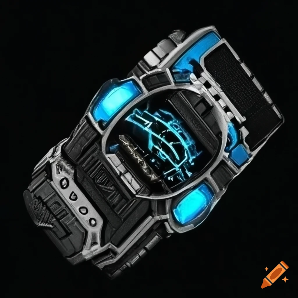 Black and blue shark kamen rider dx henshin belt driver on Craiyon