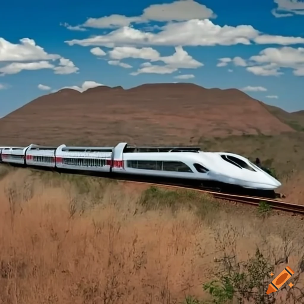 A sleek and futuristic train in madagascar