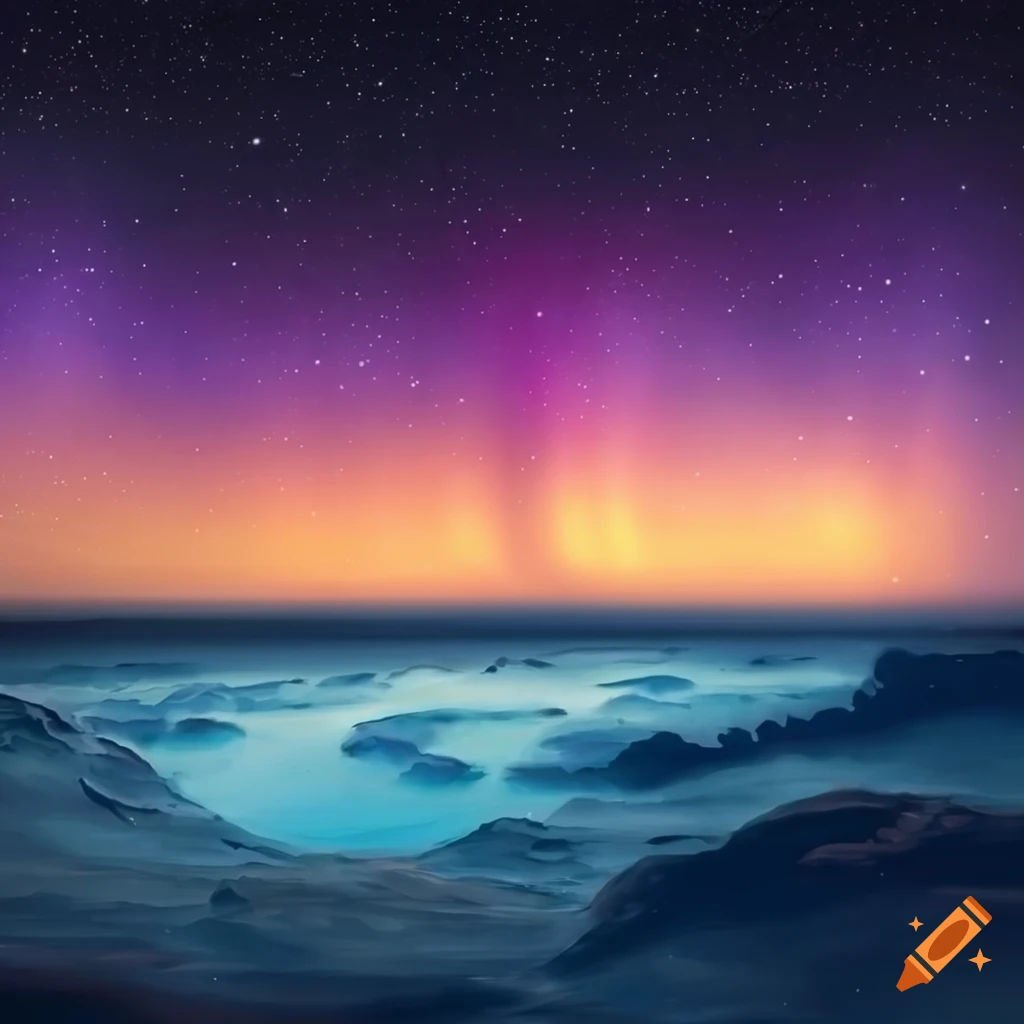 Surface Of Mars At Night