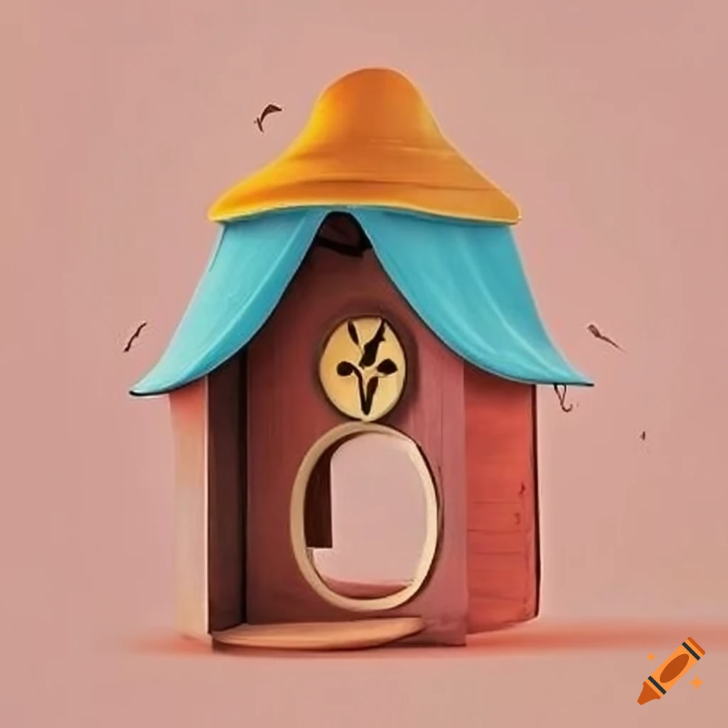 A whimsical dog house on Craiyon