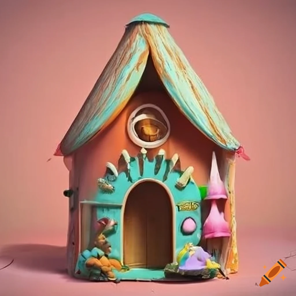A whimsical dog house